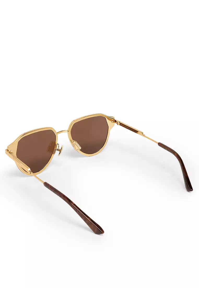 Jual BOTTEGA VENETA Glaze Metal Aviator Sunglasses (nt) Original 2025 ...