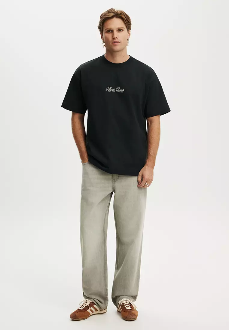 Buy Cotton On Box Fit Text T-Shirt 2026 Online | ZALORA