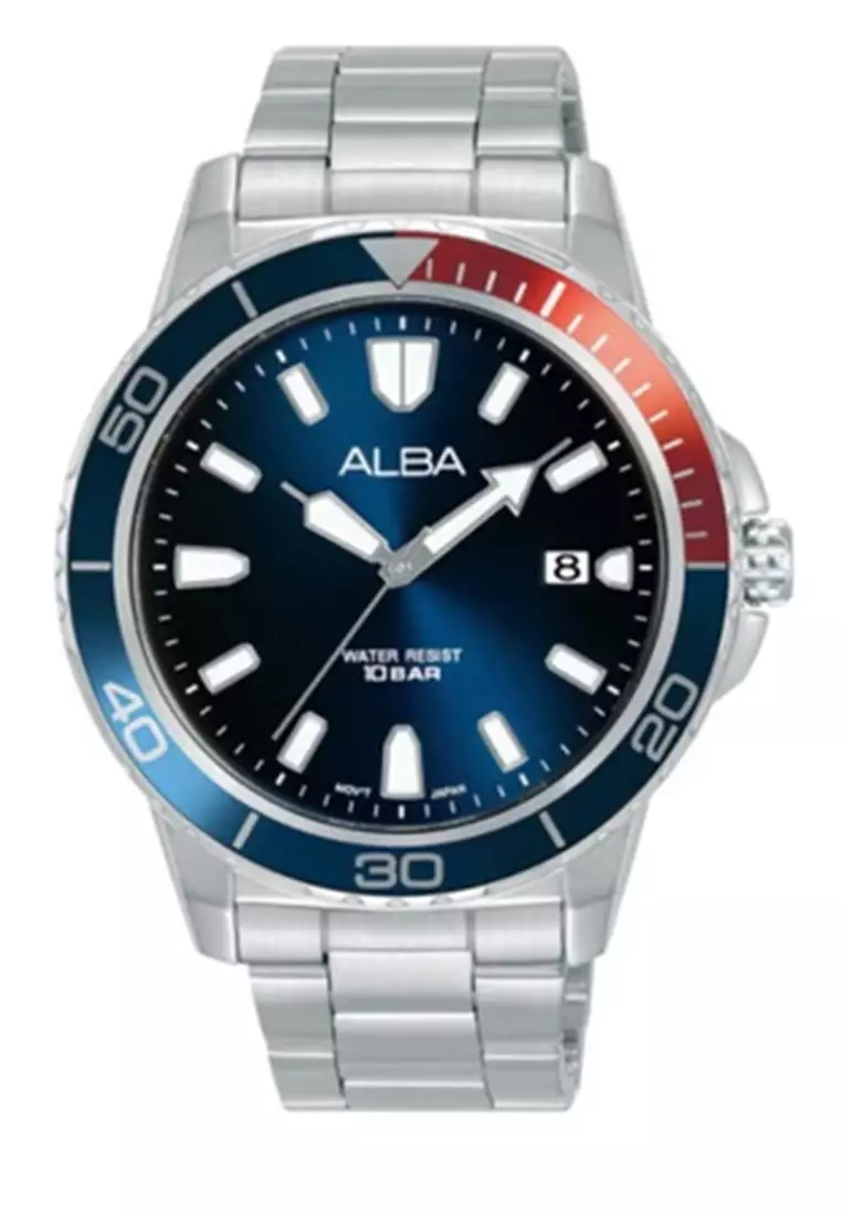 Jual Alba Watches Alba Pepsi AS9U07 Quartz Stainless Steel Strap Blue ...