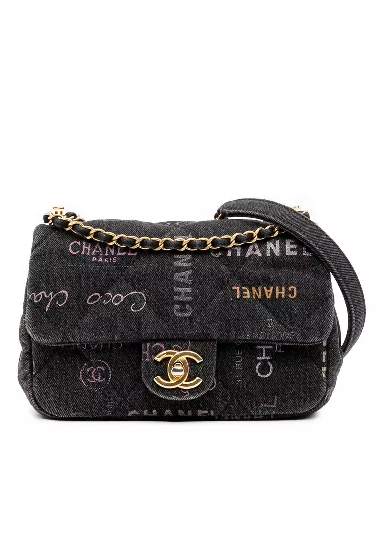 Buy Chanel Pre-Loved Chanel Mini Rectangular Quilted Denim Mood Flap ...