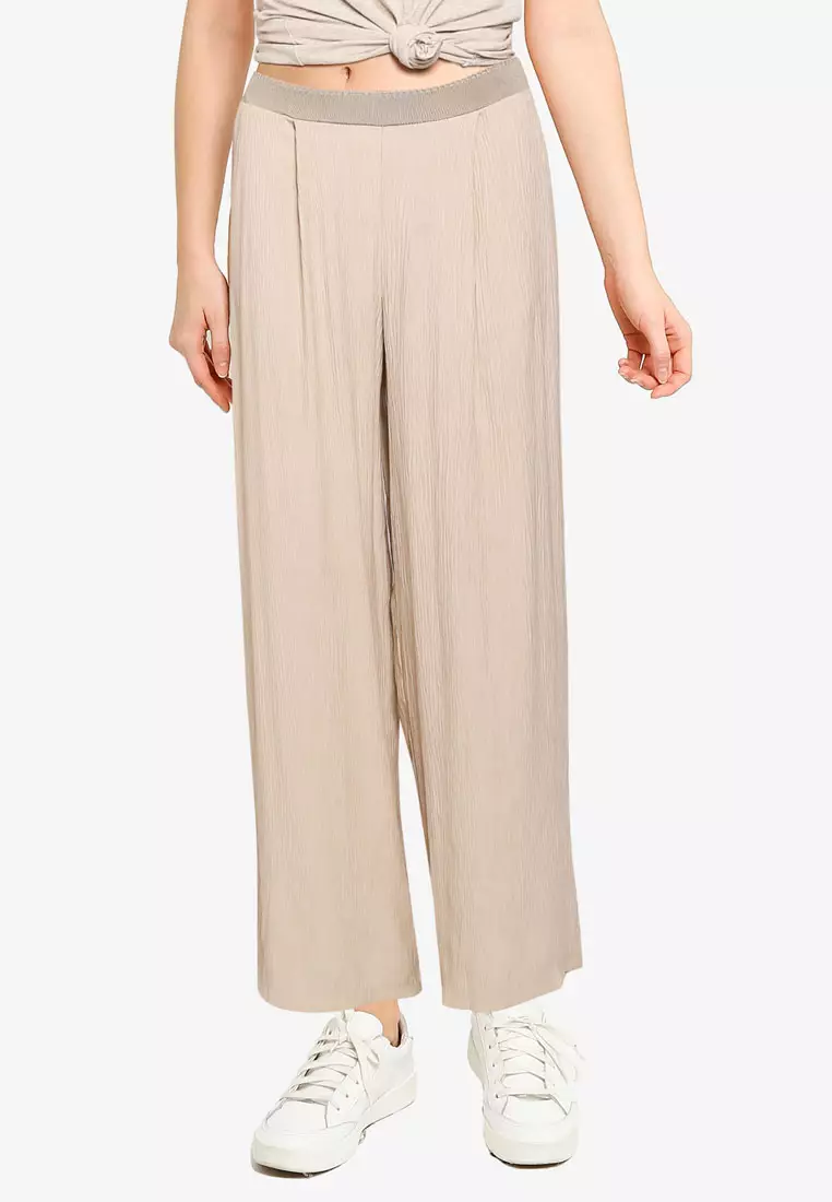 Buy Mango Pleated Flowy Trousers 2025 Online | ZALORA Philippines