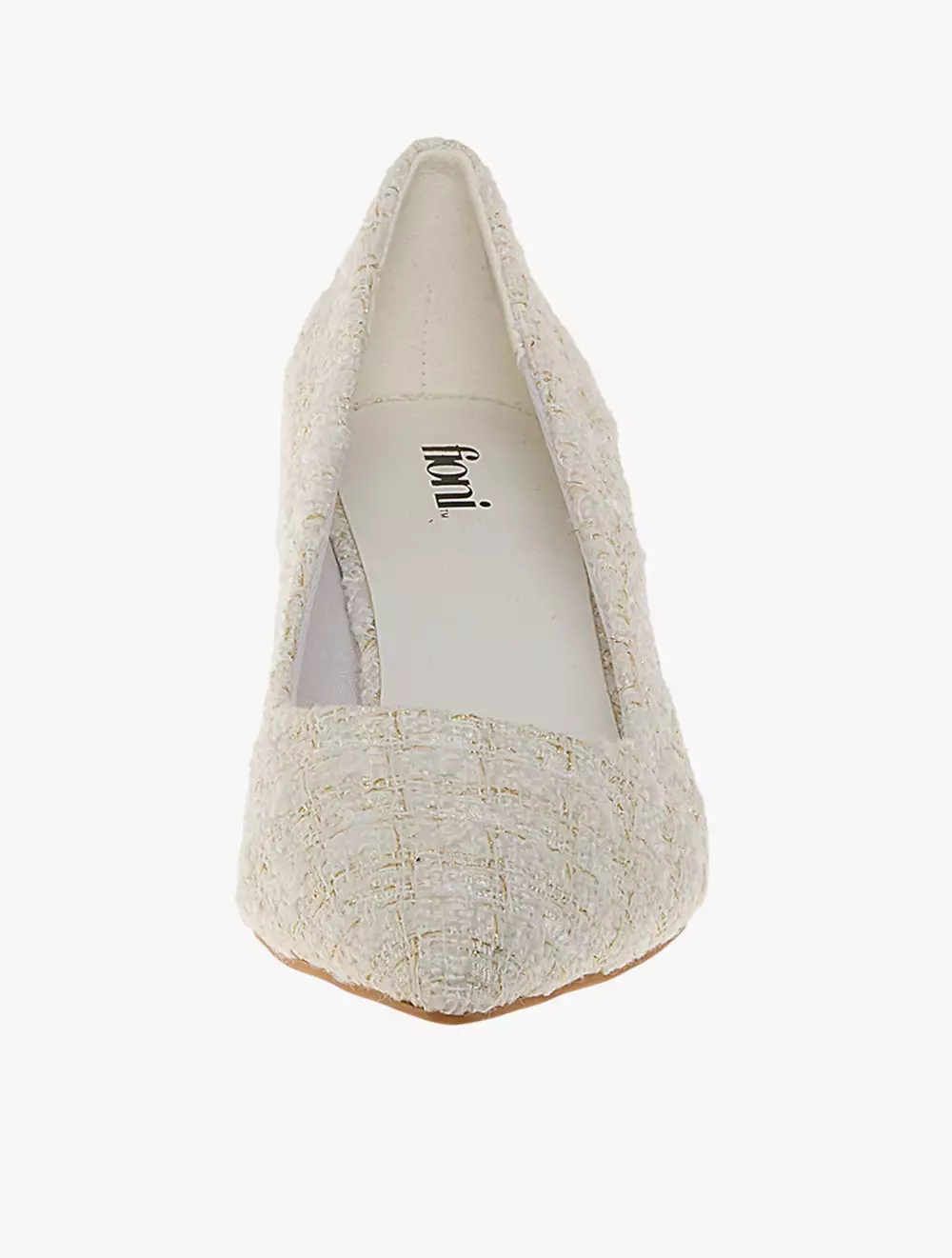Jual PAYLESS Payless Fioni Women Tweed Mana Low Block Heels - White_04 ...