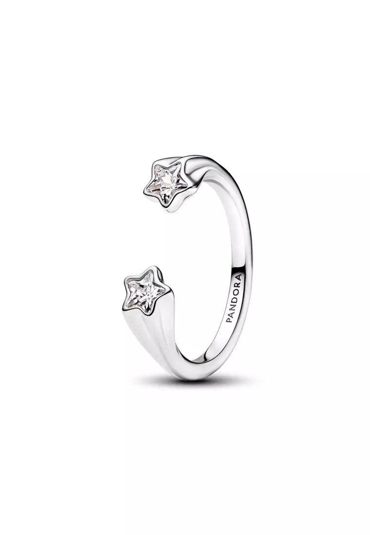Buy PANDORA Pandora Shooting Stars Open Ring Online | ZALORA Malaysia