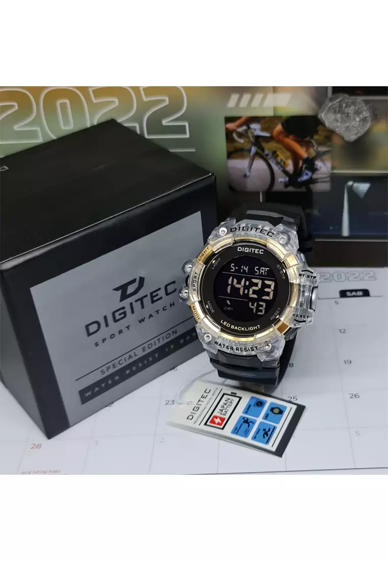 Jual Digitec Digitec - Jam Tangan Digital Pria - Black Gold - Resin ...