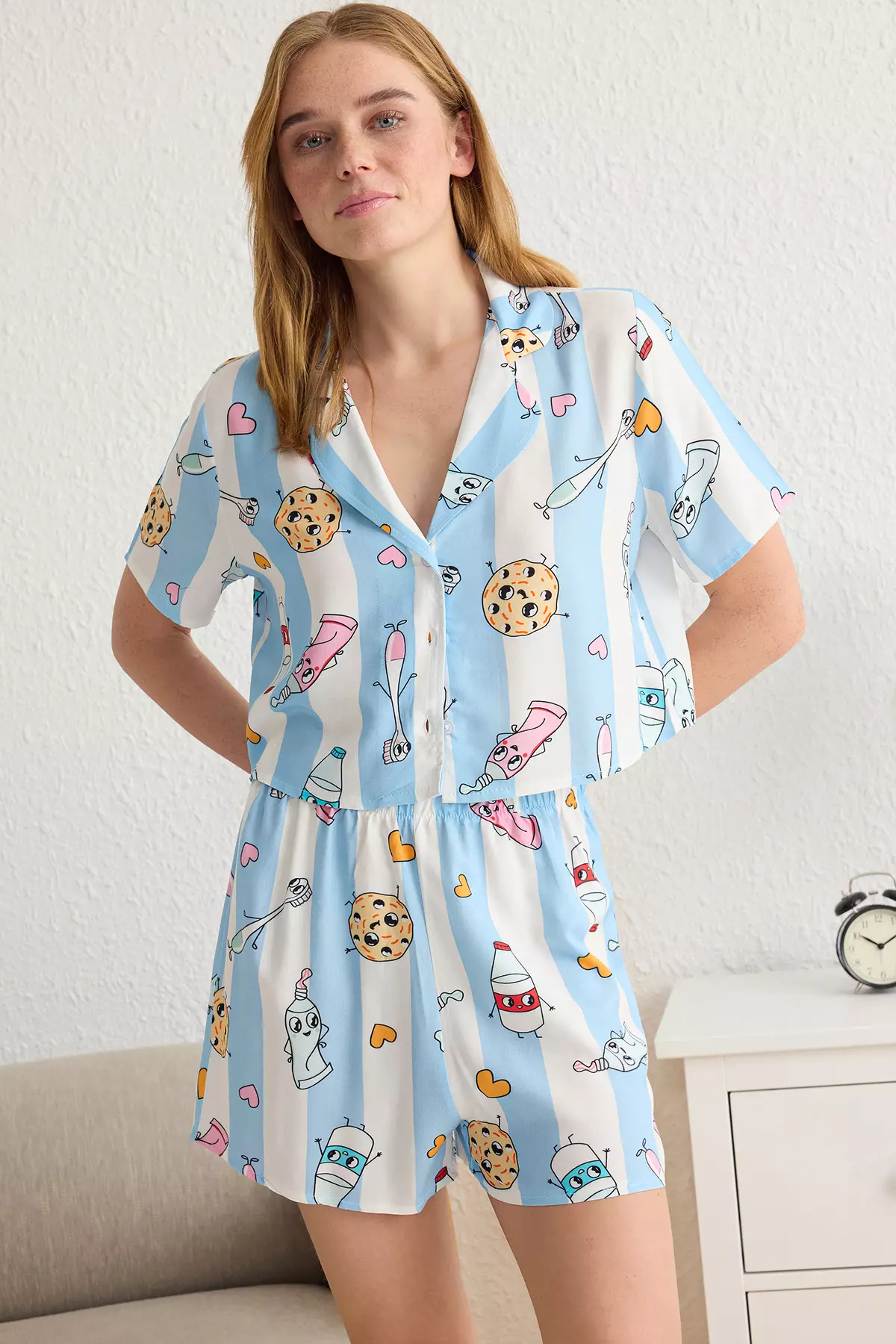 Buy Trendyol Patterned Viscose Woven Pyjama Set Online | ZALORA Malaysia
