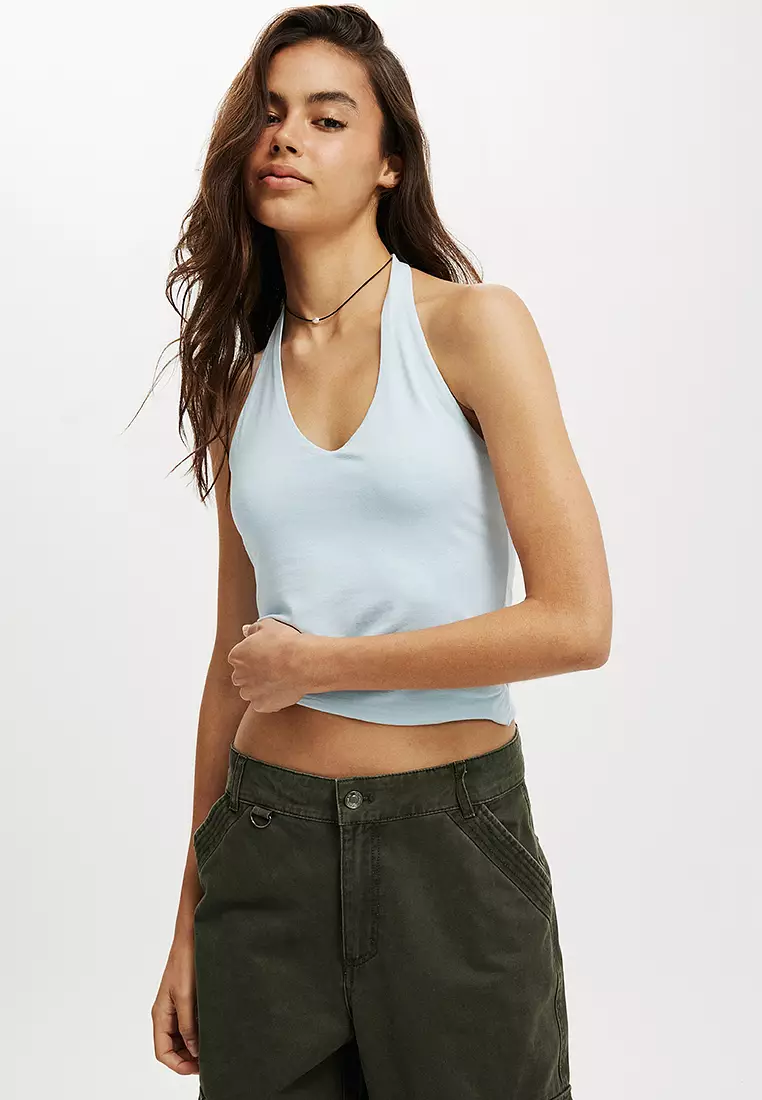 Buy Cotton On All Day V Neck Halter Top Online | ZALORA Malaysia
