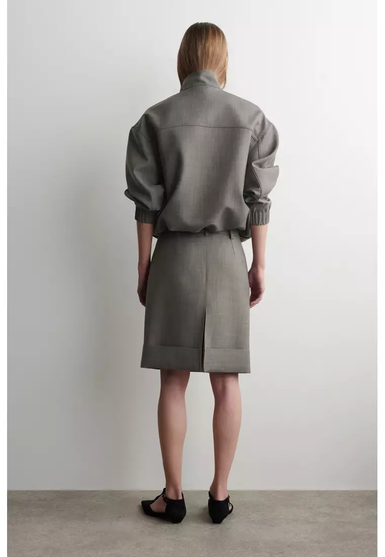Buy COS FUNNEL-NECK WOOL-BLEND BOMBER JACKET 2026 Online | ZALORA