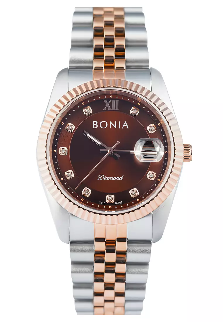 Jual BONIA Bonia Diamond - Jam Tangan Analog Wanita - Silver Rosegold ...