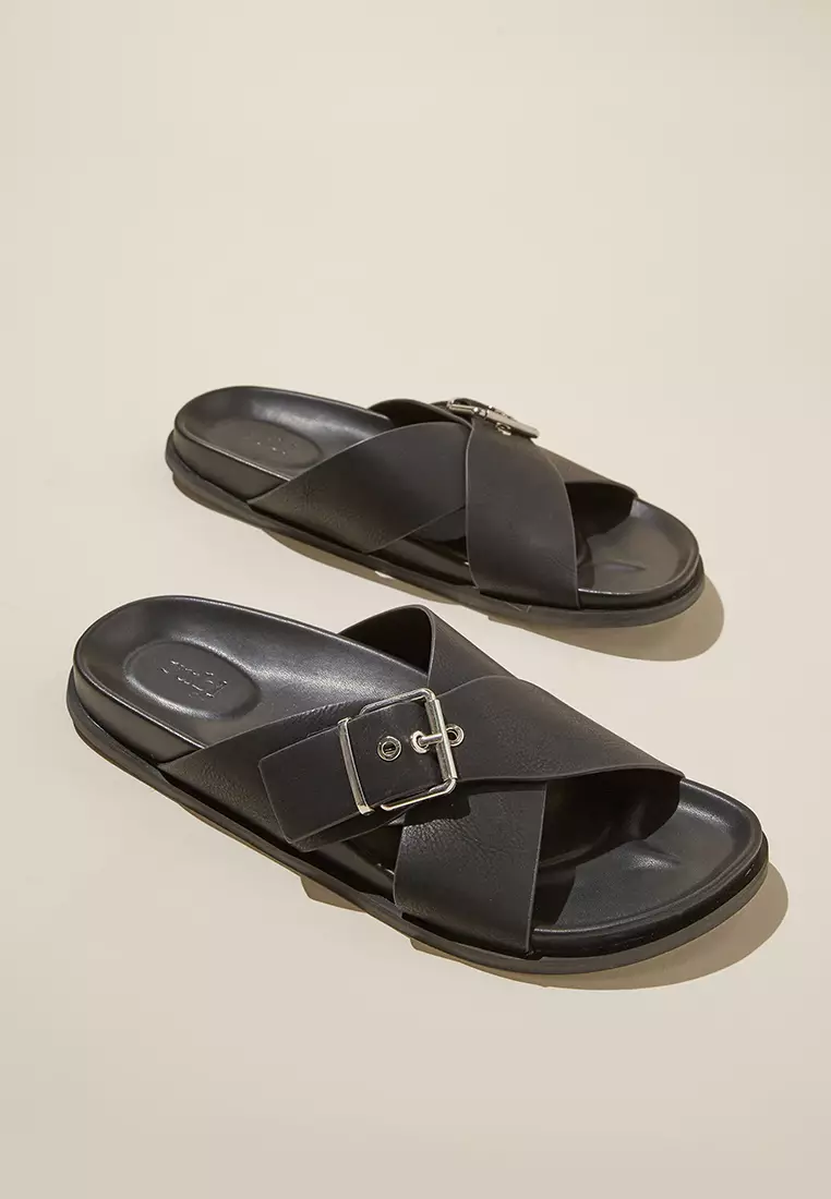 Buy Rubi Poppy Crossover Buckle Slide Sandals 2025 Online | ZALORA ...