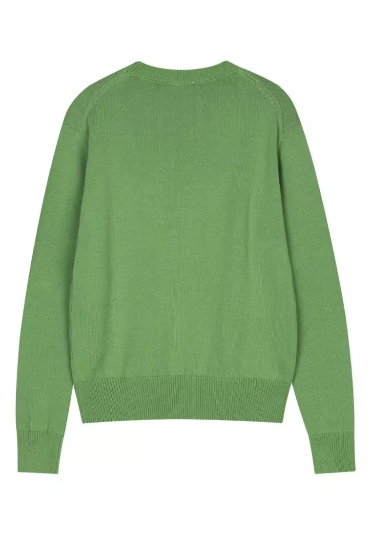 Jual Marithe + Francois Girbaud MARITHÉ Classic Logo Knit Pullover Green Original 2025 | ZALORA ...