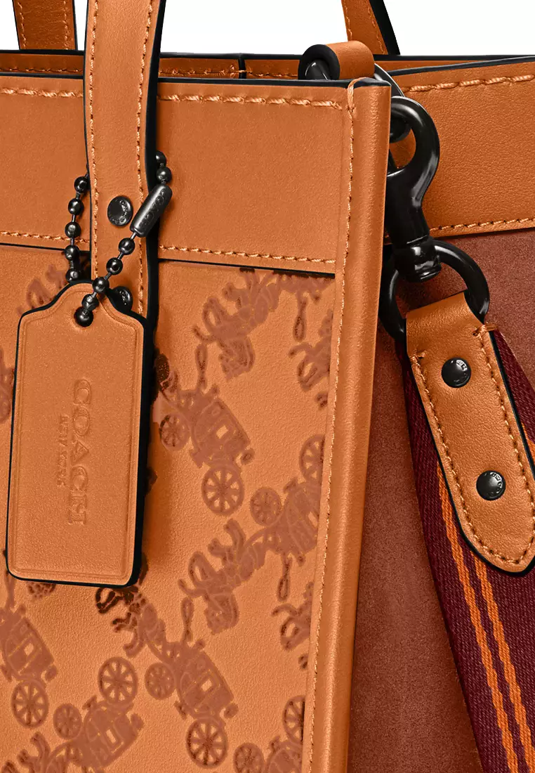 Buy Coach Field Tote Bag 22 With Horse And Carriage in Butterscotch ...