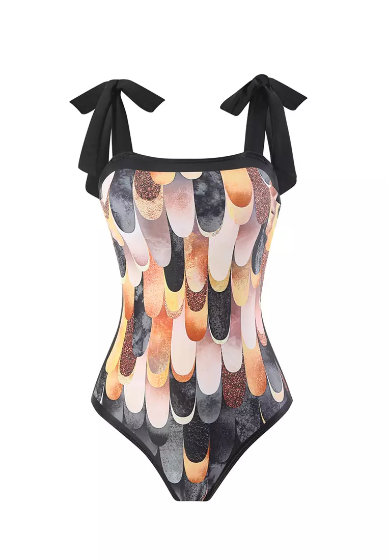 ZITIQUE Two-Piece Set - One-Piece Spa Swimsuit With Chiffon Cover Up ...