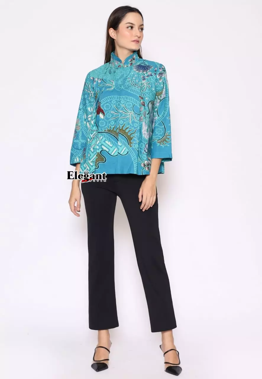 Jual Elegant Batik Blouse Batik Sablon Malam Reseleting Maheswara ...