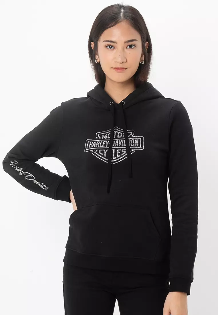 Buy Harley-Davidson Harley-Davidson® Essential Bling Pullover Fleece Hoodie Online | ZALORA Malaysia