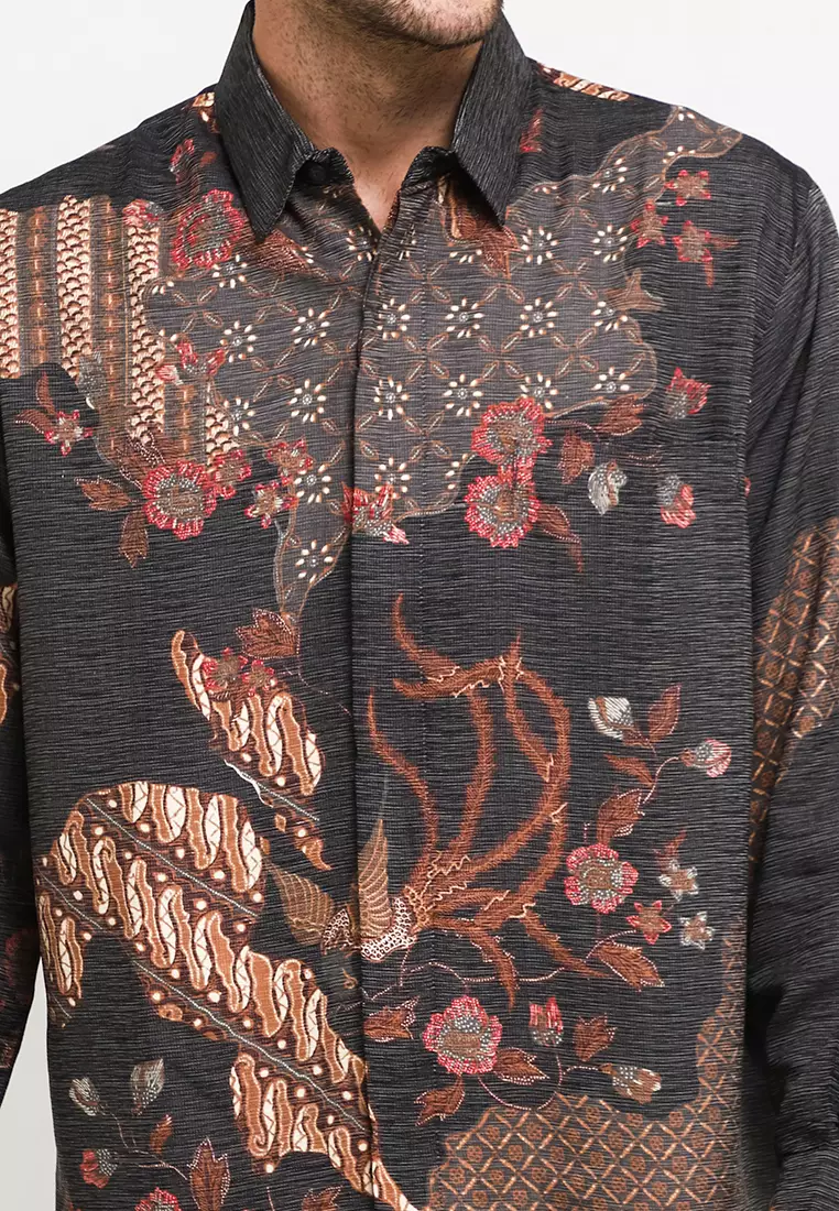 Jual Batik Parigata Kemeja Baron Motif Bunga Original 2024 | ZALORA ...