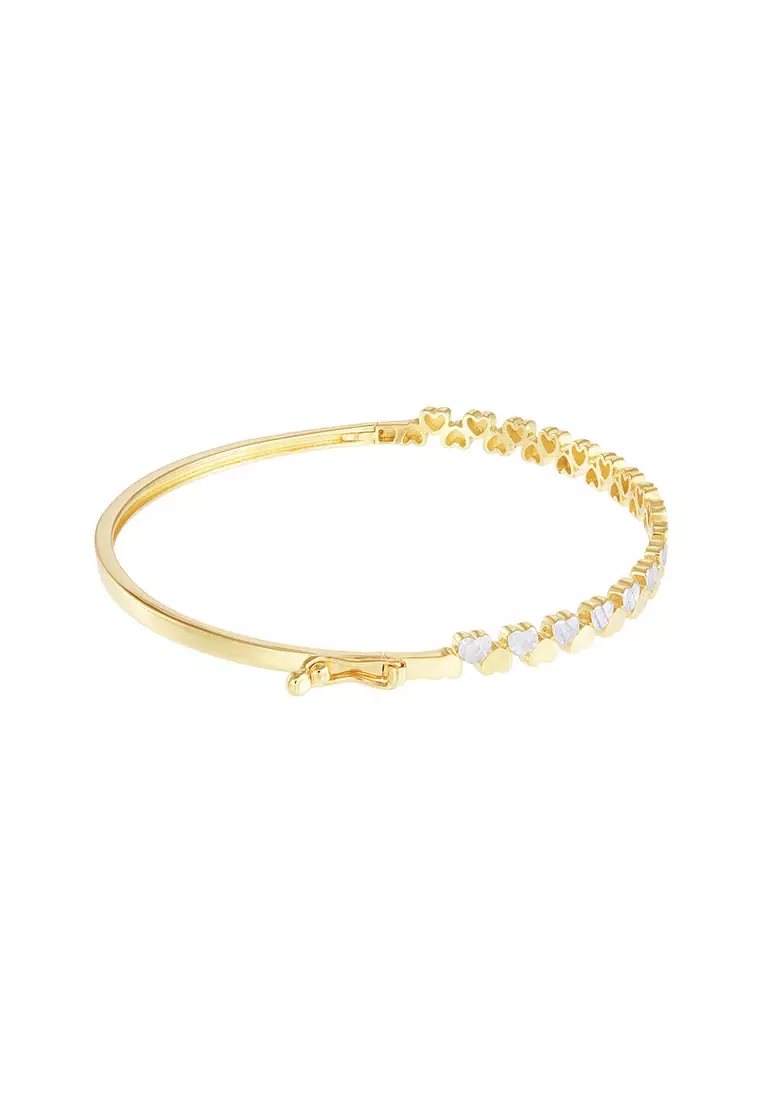 Buy HABIB HABIB 375/9K Yellow and White Gold Bangle XB206339-YW-DC-LP ...