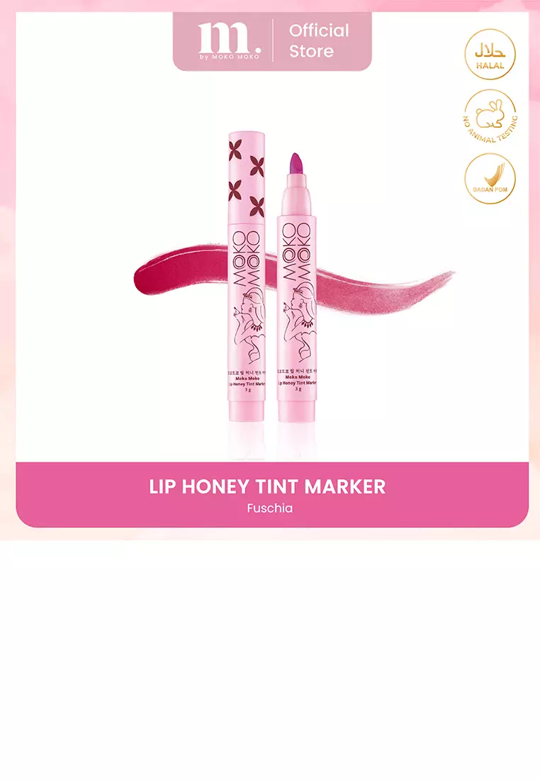 Jual MOKO-MOKO Moko Moko Lip Honey Tint Marker - Fuschia Original 2024 | ZALORA Indonesia