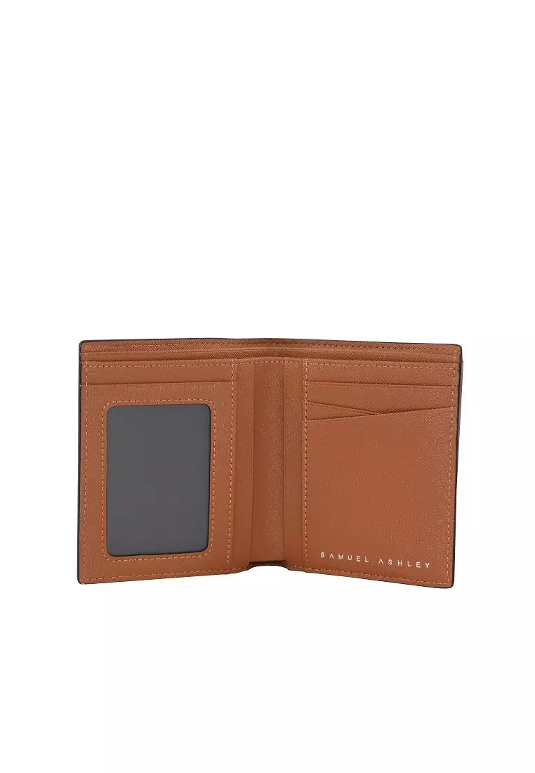 Samuel Ashley Warren Vertical Wallet w/ Detachable Card Holder (RFID ...