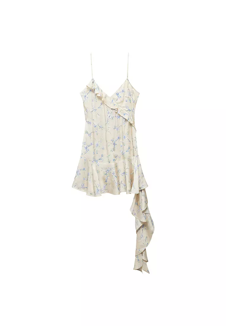 Jual Mango Floral Ruffled Dress Original 2025 | ZALORA Indonesia