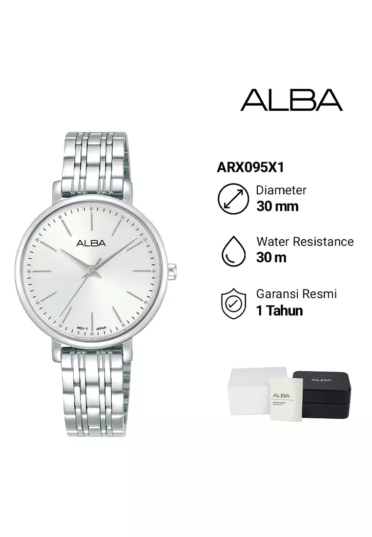 Jual Alba Alba Jam Tangan Analog Wanita Silver White Dial Stainless ...