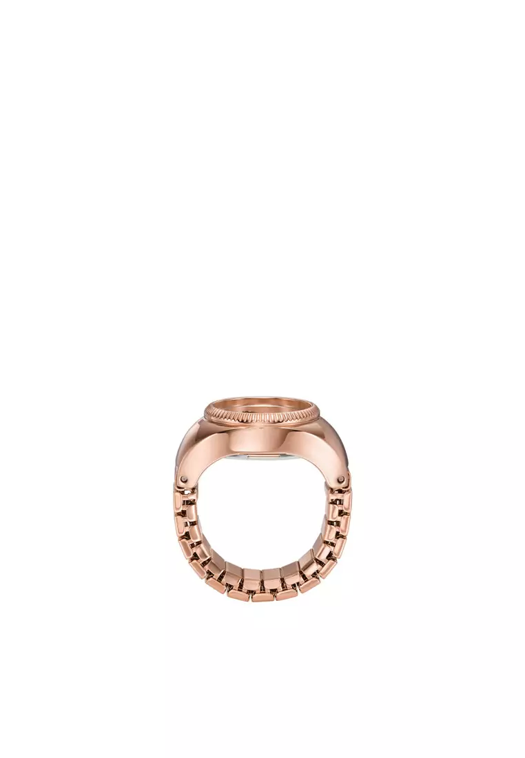 網上選購 Fossil Watch Ring Two-Hand Rose Gold-Tone Stainless Steel ES5247 ...