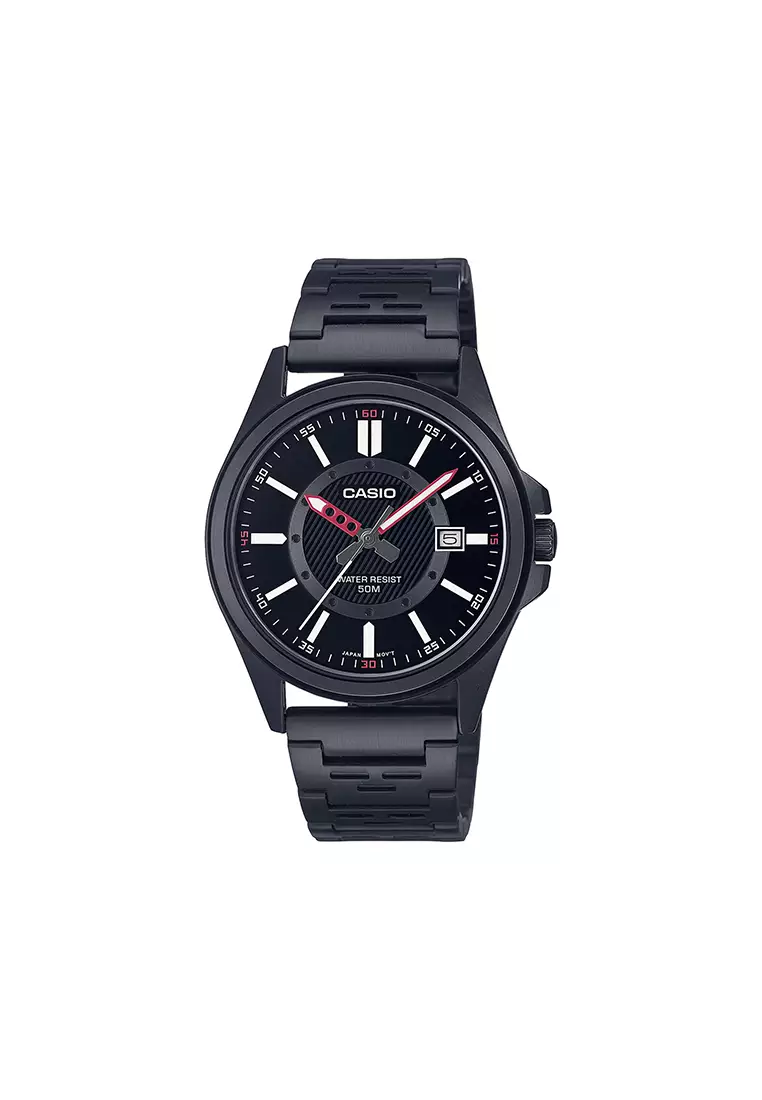 Buy Casio Men's Analog Watch MTP-E700B-1EV Black Stainless Steel Band Watch for men (PP-01) 2025 ...