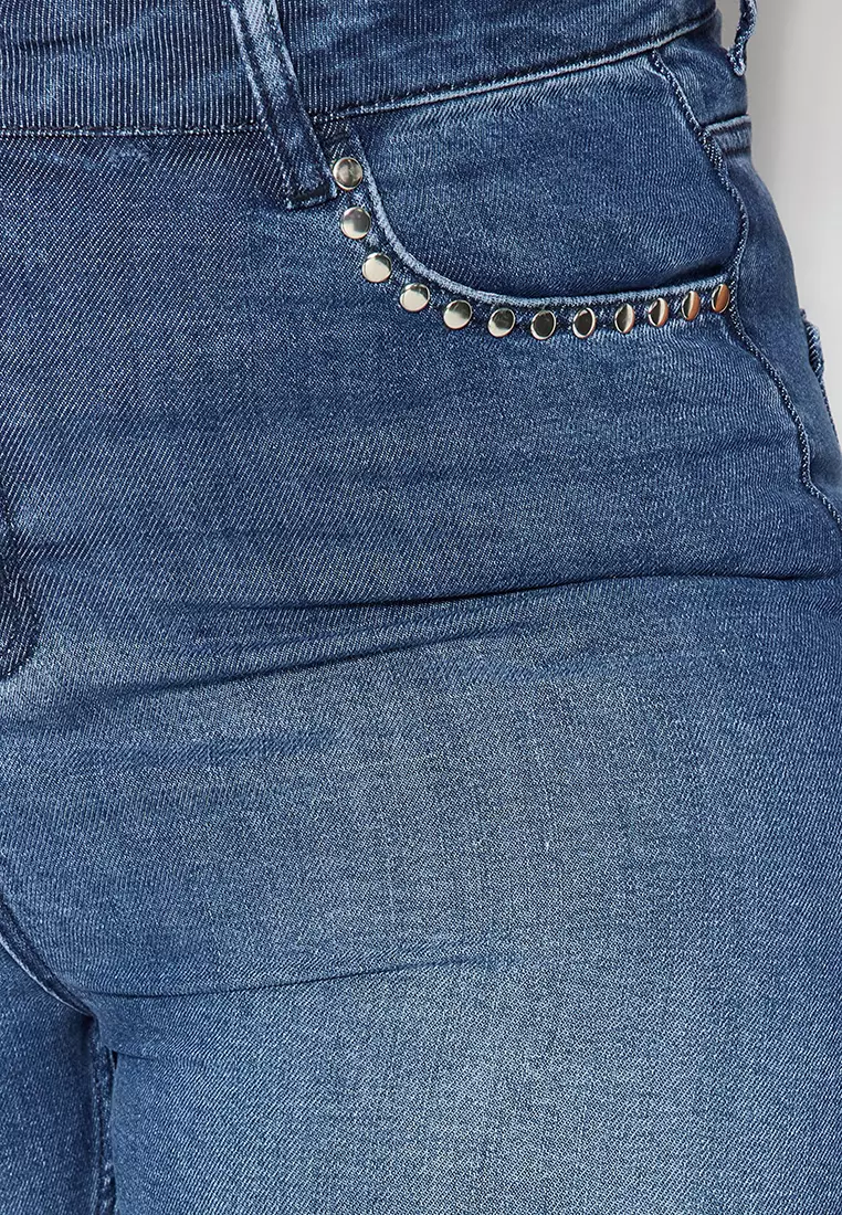 Buy Trendyol Plus Size Fringe Jeans Online | ZALORA Malaysia