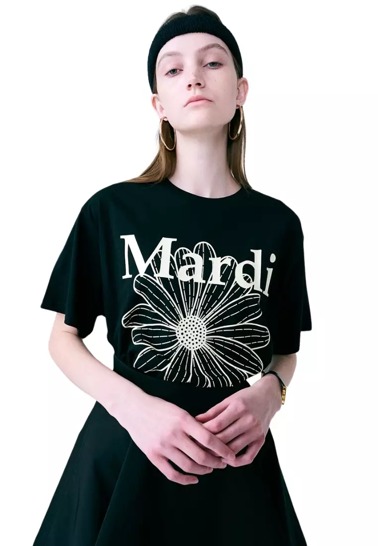 Jual Mardi Mercredi Tshirt Flowermardi - Black Cream Original 2025 ...