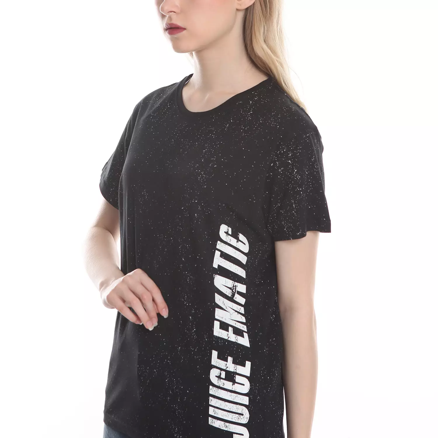 Jual Juice Ematic Juice Ematic Kaos Lengan Pendek Wanita Hitam SPOT ...