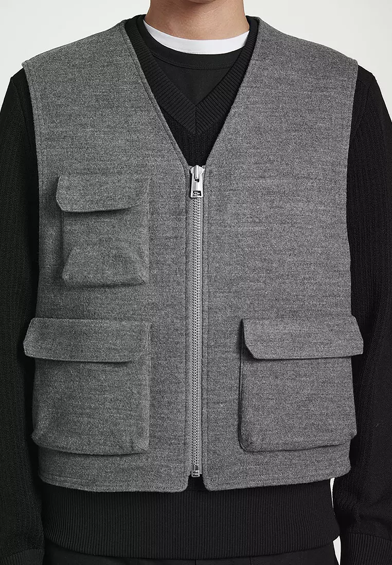 Buy COS Wool-Blend Utility Gilet 2025 Online | ZALORA