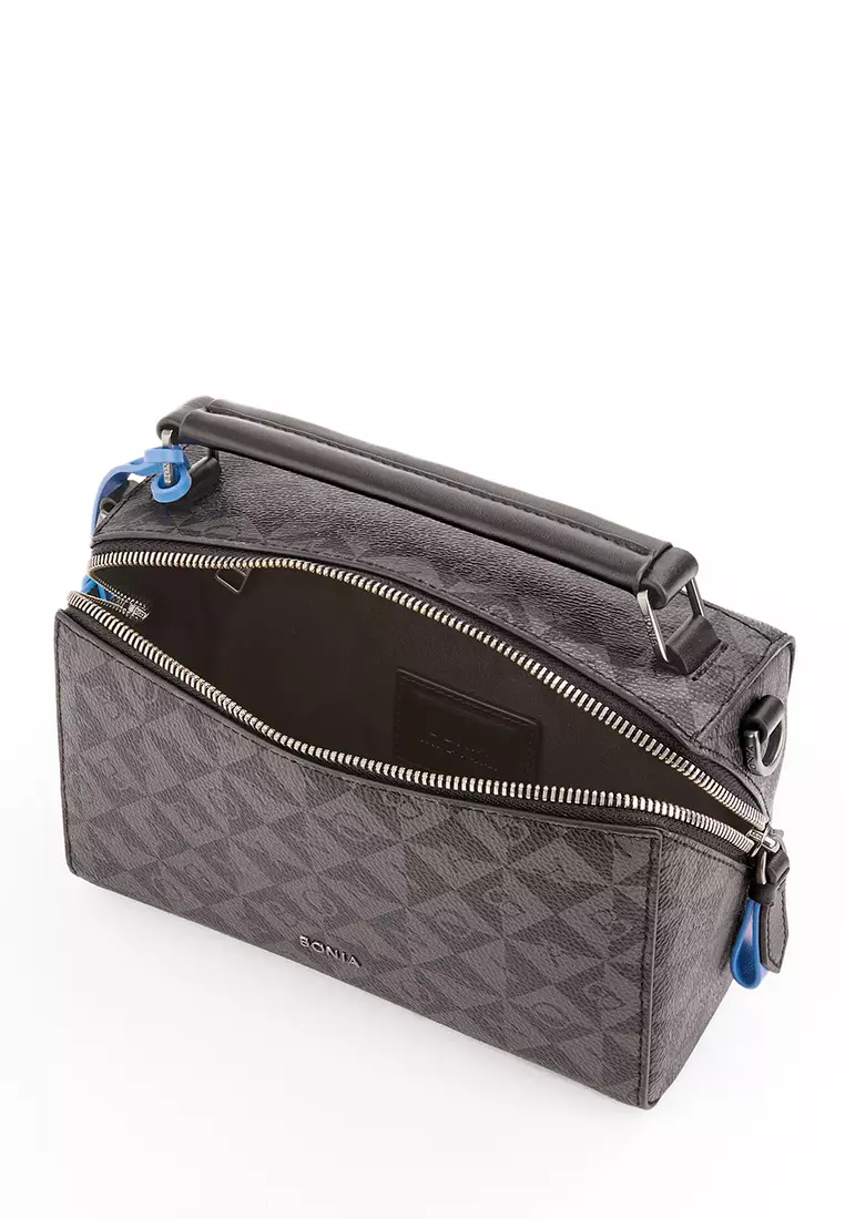 Buy BONIA Blue Alvaro Monogram Mini Crossbody Bag 2025 Online | ZALORA ...
