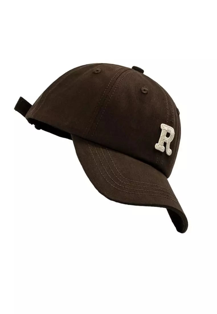 Buy Kings Collection Letter R Embroidery Dark Brown Adjustable Baseball ...