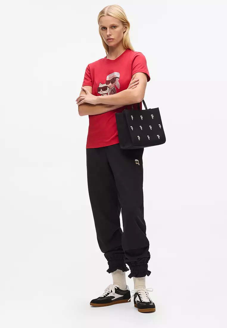 Buy KARL LAGERFELD Ikon All Over Print Small Square Tote Bag 2026 ...