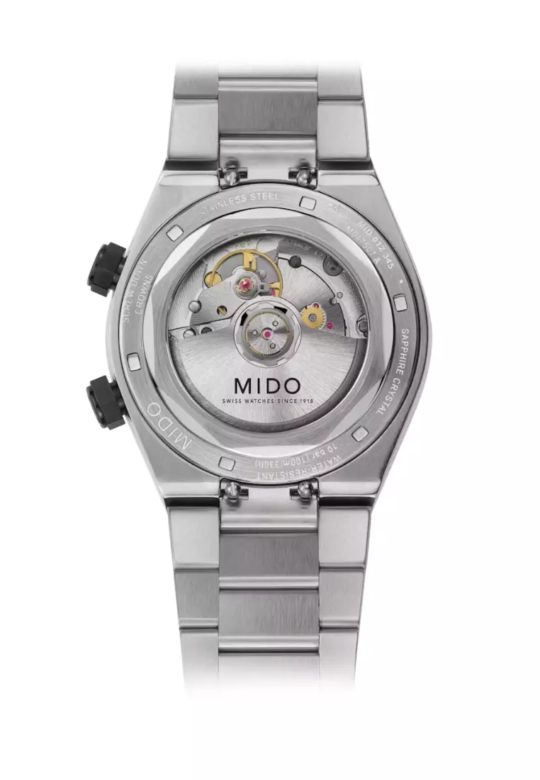 Buy Mido Mido Multifort 8 Two Crowns Octagonal Shaped Bezel Black Dial ...
