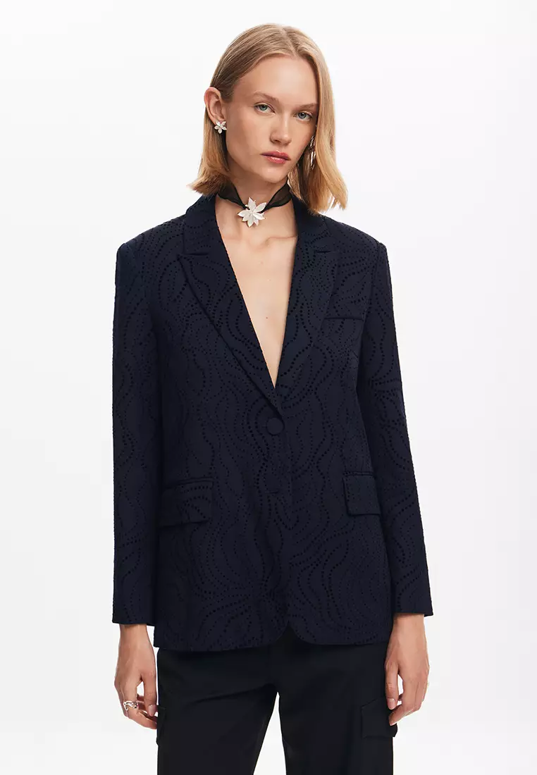 Buy Desigual Desigual Woman Embroidered floral blazer. 2025 Online | ZALORA