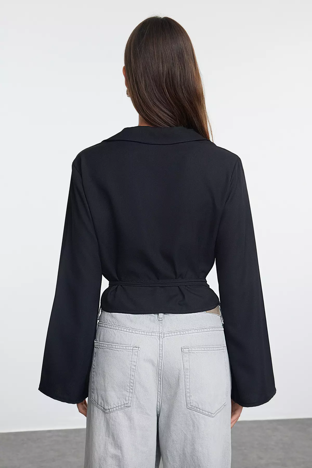 Buy Trendyol Crop Wrap Blouse 2026 Online | ZALORA