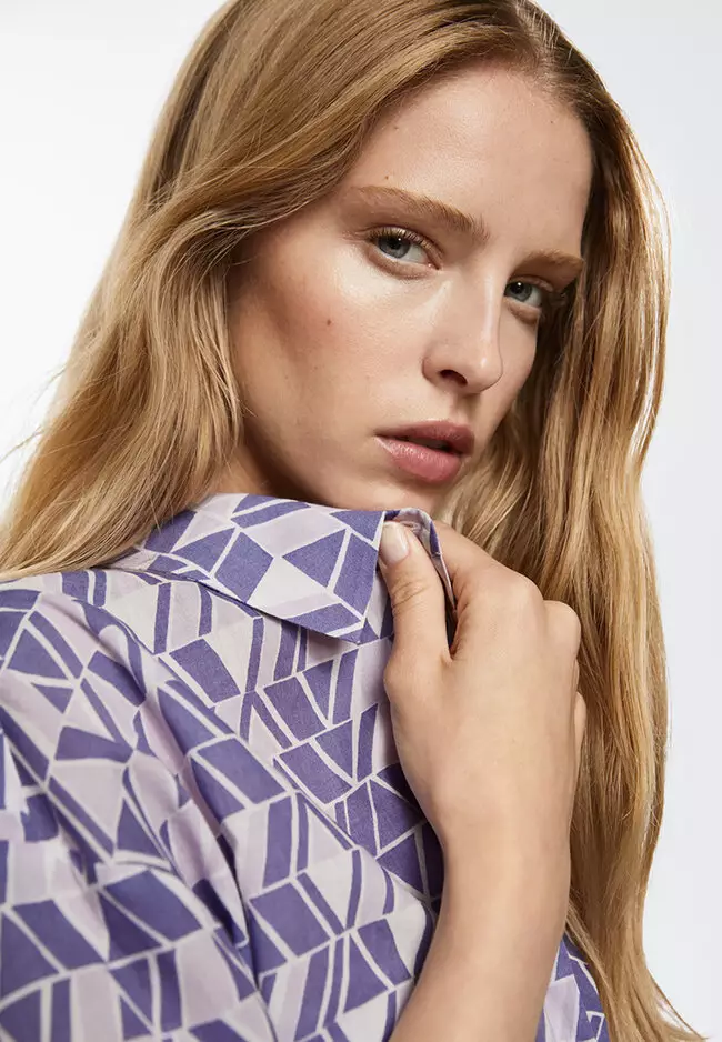 Buy Mango Printed Cotton Shirt 2024 Online Zalora Philippines
