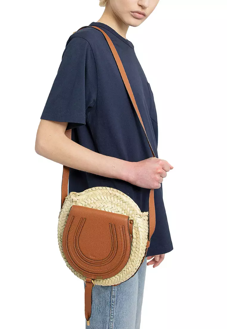 Buy Chloé Chloe Marcie Basket Crossbody Bag in Tan 2023 Online | ZALORA ...