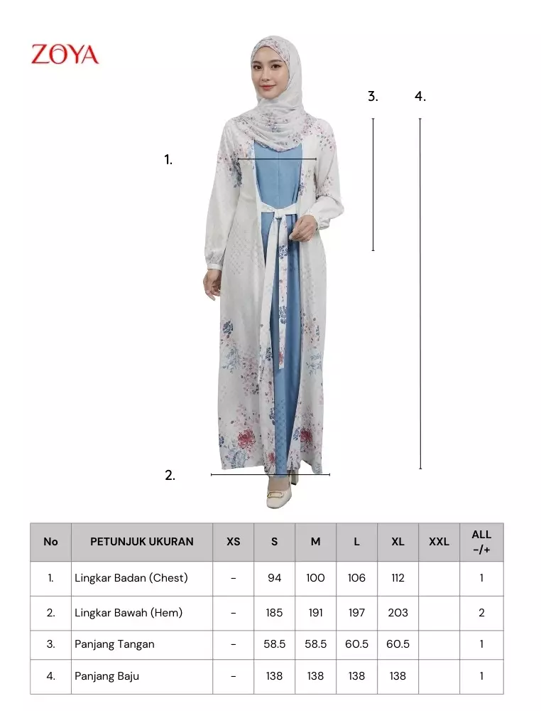 Jual ZOYA Maury Dress - Gamis Muslim Wanita Wudhu Friendly - Bahan Poly ...