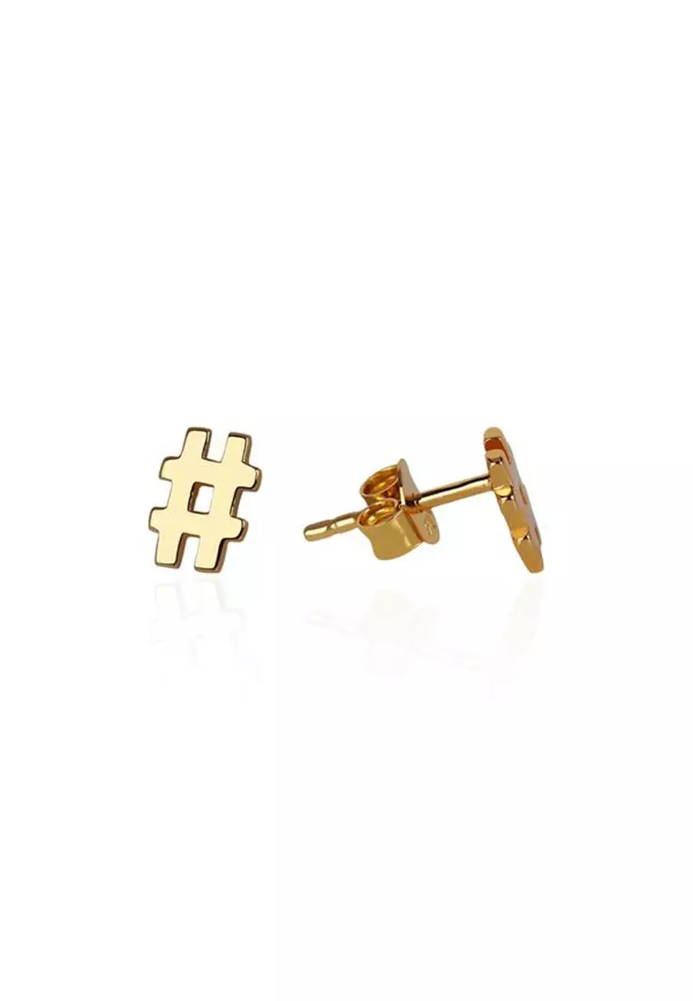 Buy Foundry Vermeil Basic Hashtag Earrings 2026 Online | ZALORA Philippines
