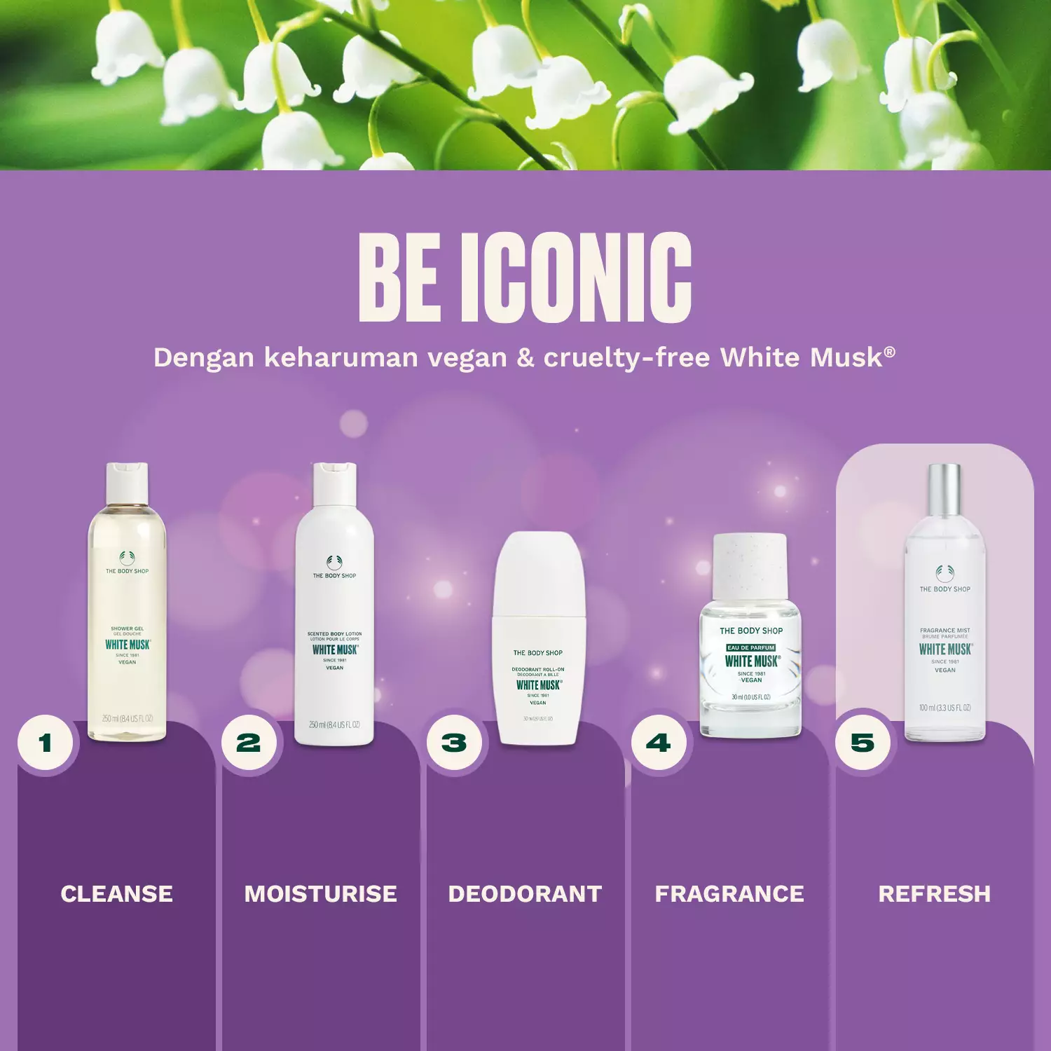 Jual The Body Shop White Musk Fragrance Mist 100Ml Original 2025 | ZALORA Indonesia