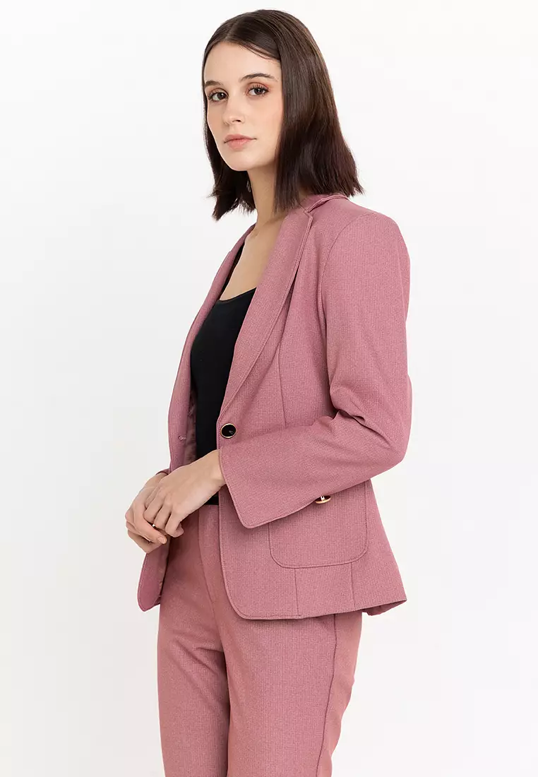 Buy Well Suited Split Cuff Textured Suit Blazer 2025 Online | ZALORA ...