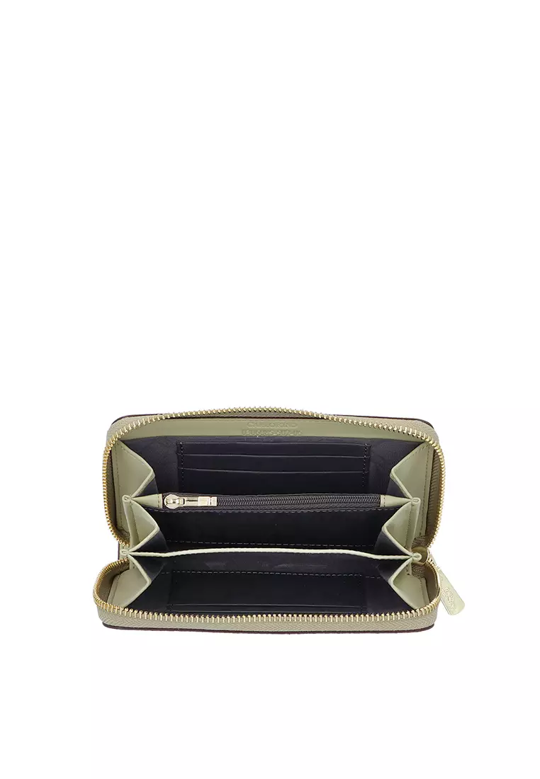 Buy Carlo Rino CR Meadows Zip Around Wallet - Green 2026 Online ...