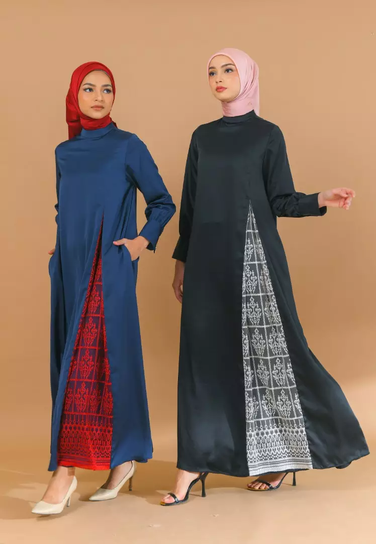 Jual ZOYA Zoya DESVI Dress Black - Gamis Muslim Wanita Wudhu Friendly ...
