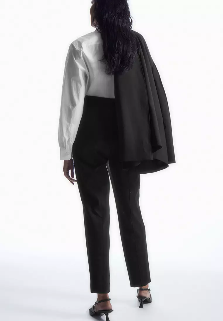 Buy Cos Pintucked Slim Leg Wool Trousers 2024 Online Zalora Philippines