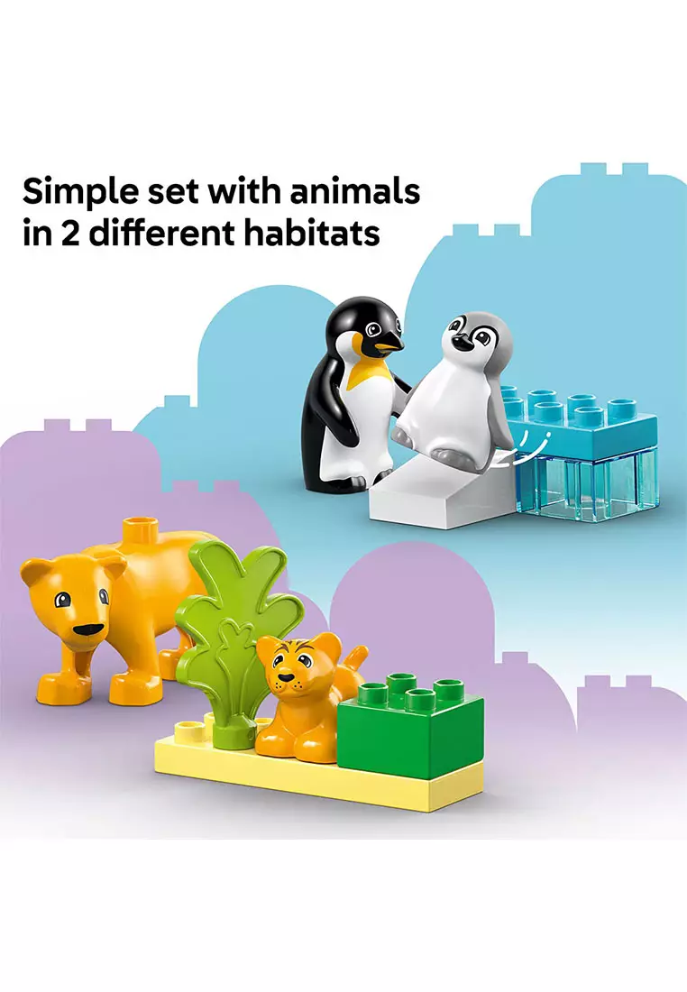 Buy LEGO® DUPLO 10442 Wild Animal Families: Penguins & Lions, Age 2 ...