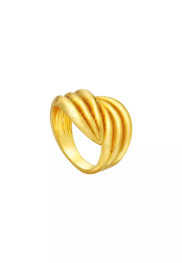 Buy TOMEI TOMEI Sri Puteri, The Anyaman Series Ring, Yellow Gold 916 ...