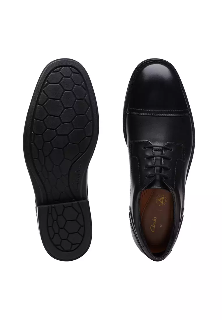 Buy Clarks Clarks Mens Un Hugh Cap Derby Shoe - Black Leather 2024 ...