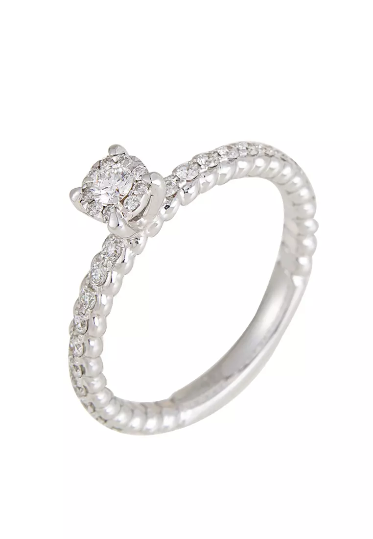 Buy LITZ LITZ 18K White Gold Diamond Ring DR6000 Online | ZALORA Malaysia