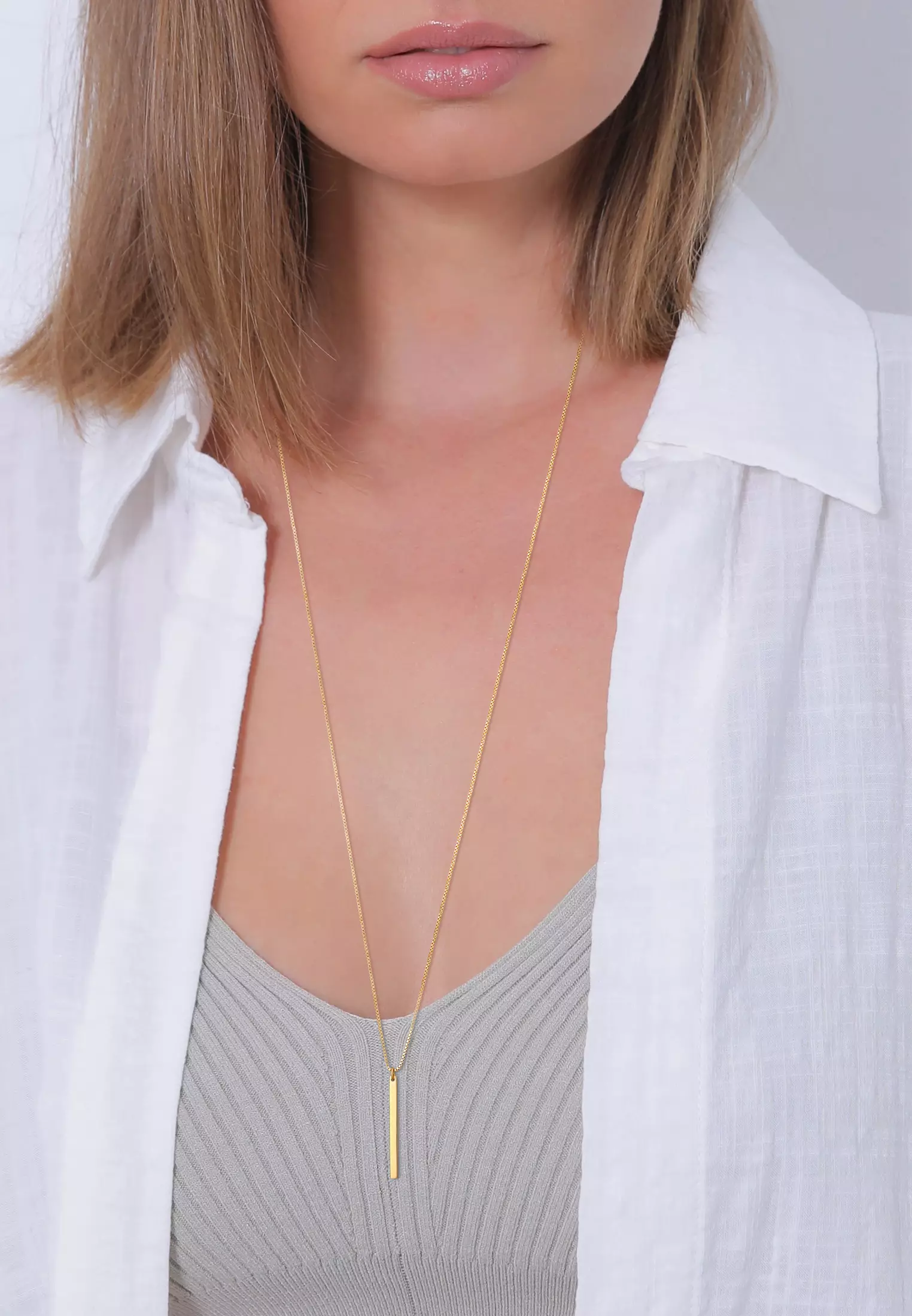 Buy ELLI GERMANY Bar Pendant Necklace – Gold-Plated Silver 2026 Online ...
